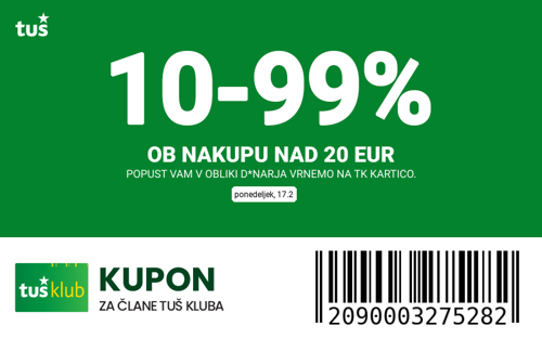 Tedenski kuponi - Tuš trgovine
