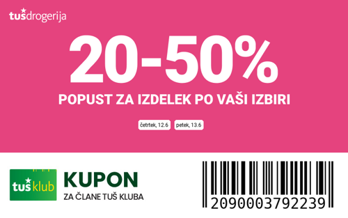 Tedenski kuponi - Tuš trgovine