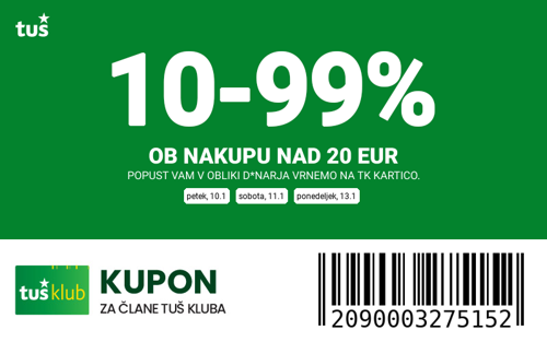 Tedenski kuponi - Tuš trgovine